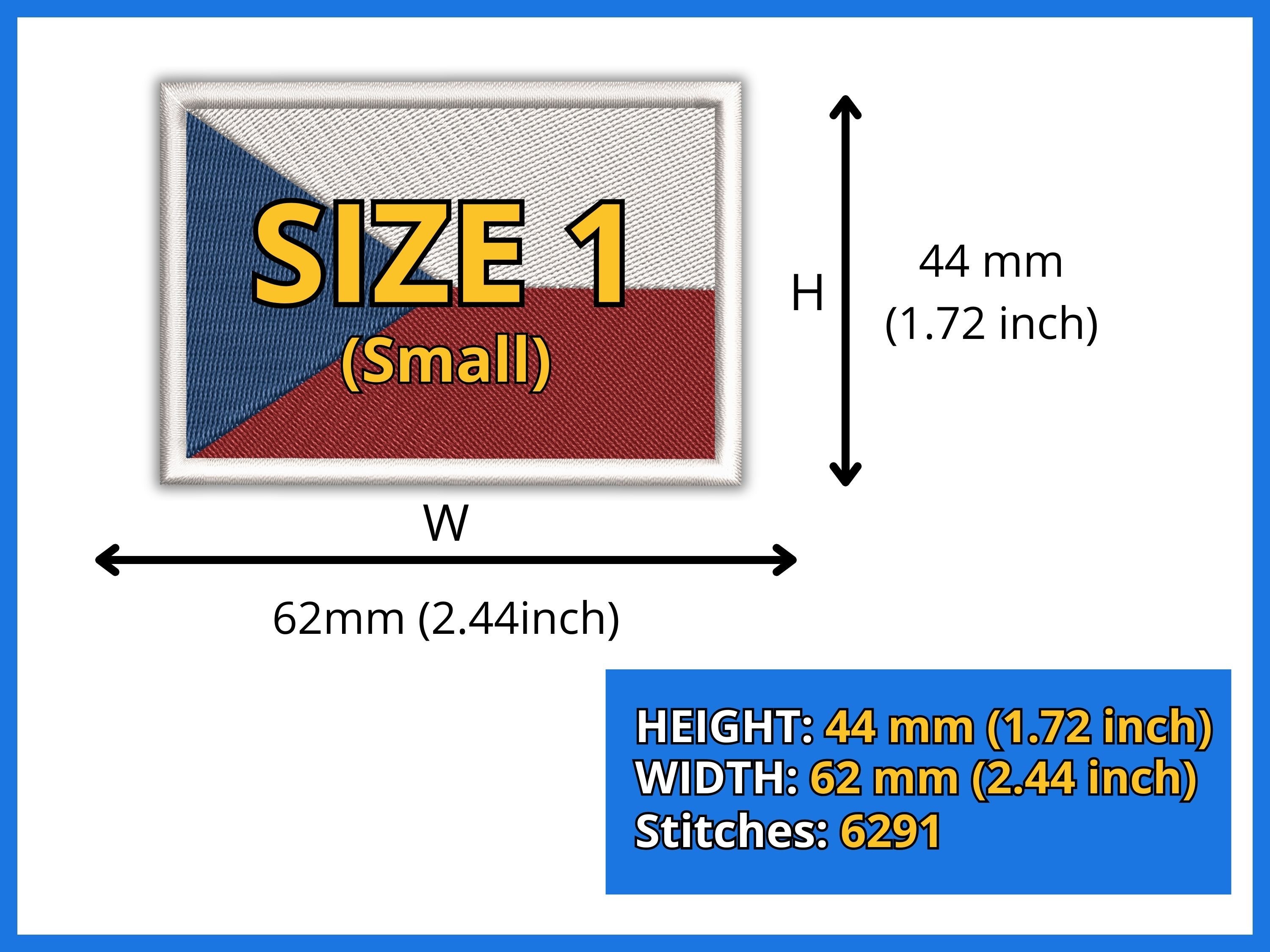 Czech Republic Flag Digitized Embroidery Design in Multiple Sizes, Czechia Flag, Digital Files ...