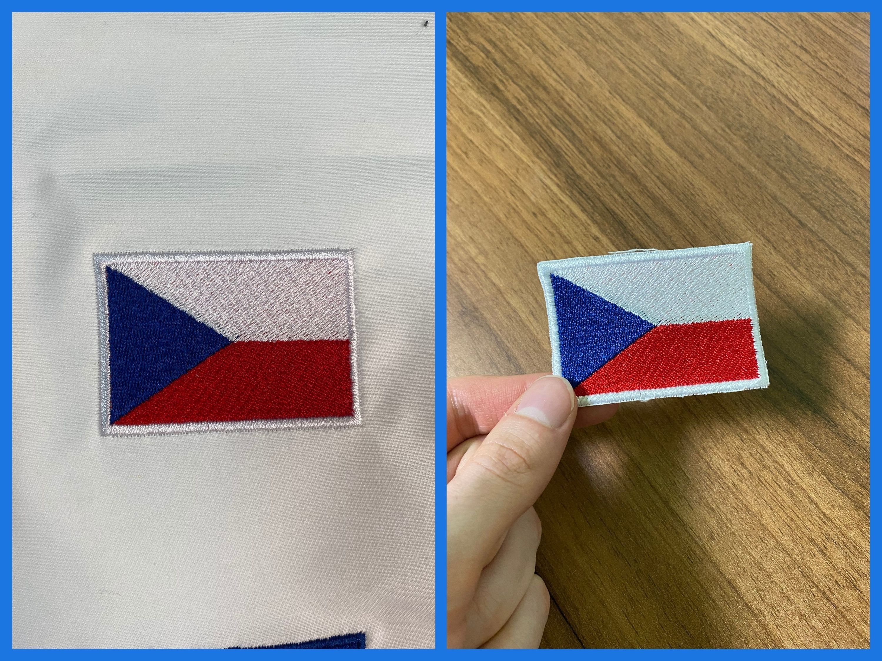 Czechia Flag Embroidery Design, Digital Machine Embroidery Files, Czech Republic Flag Embroidery ...