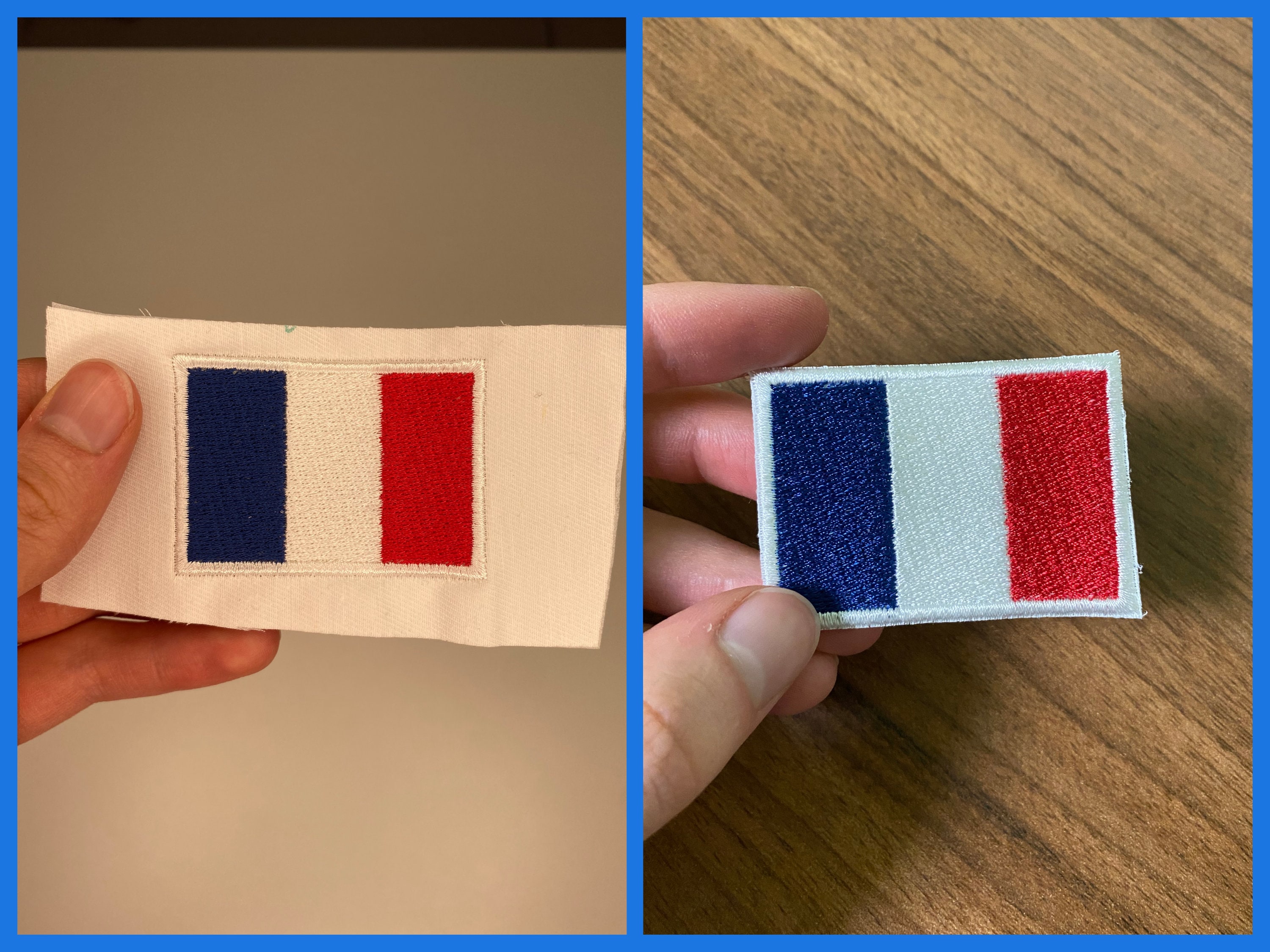 France Flag Digitized Embroidery Design in Multiple Sizes, French Flag ...