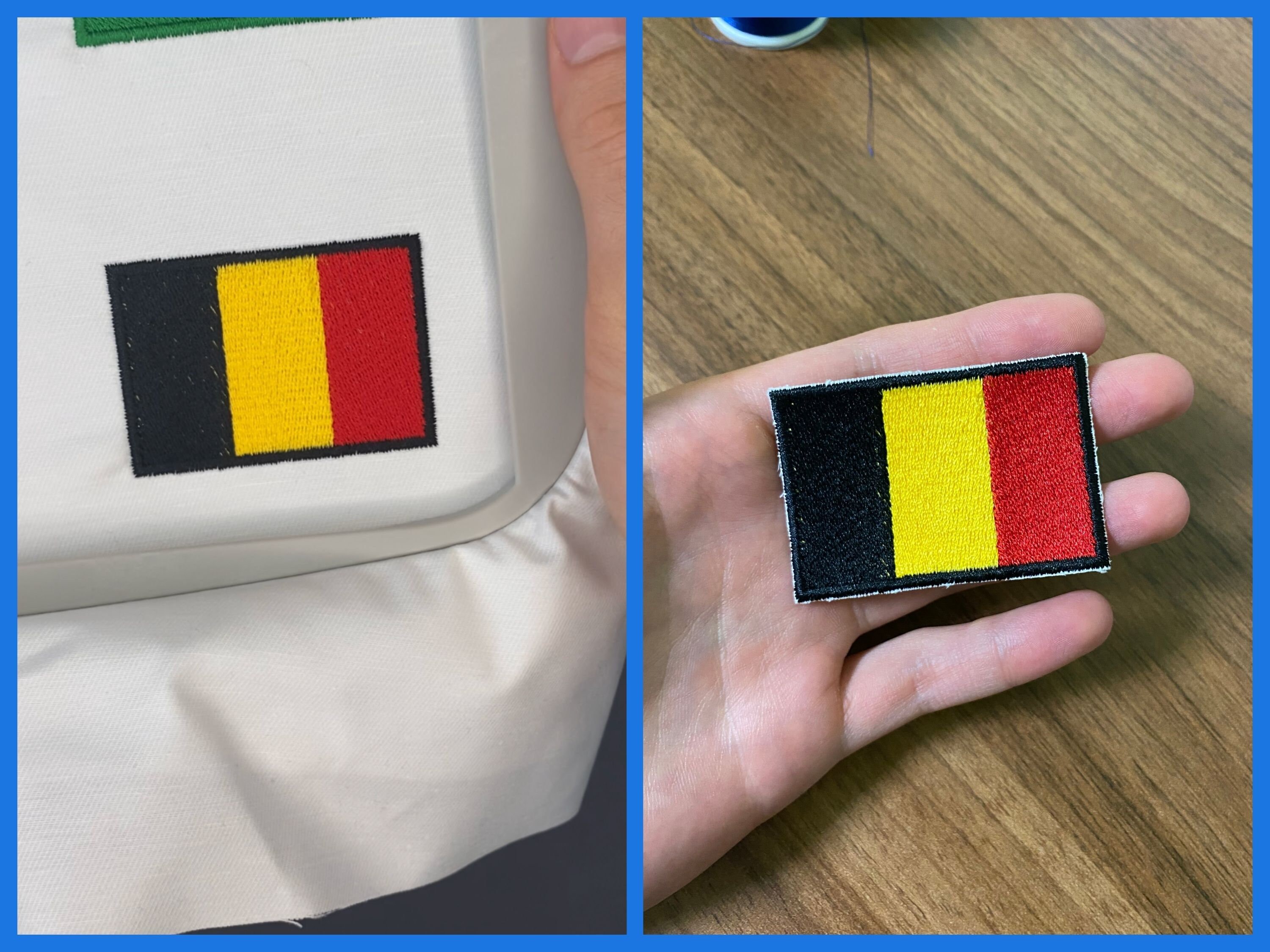 Belgium Flag Embroidery Design, Digital Machine Embroidery File ...