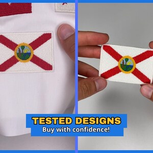 Florida Flag Embroidery Design, Digital Machine Embroidery Files, USA ...