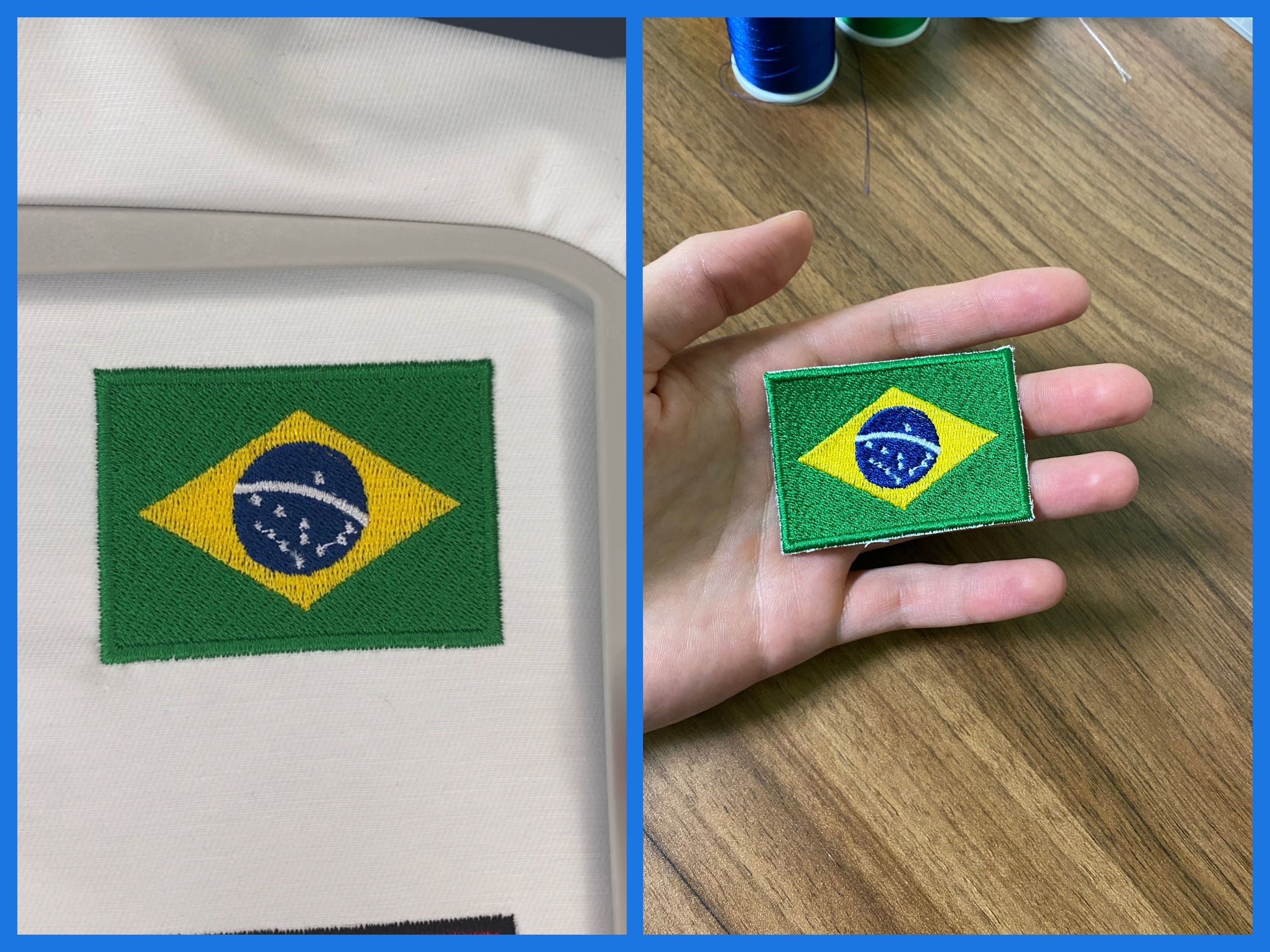 Brazil Flag Embroidery Design, Digital Machine Embroidery Files ...
