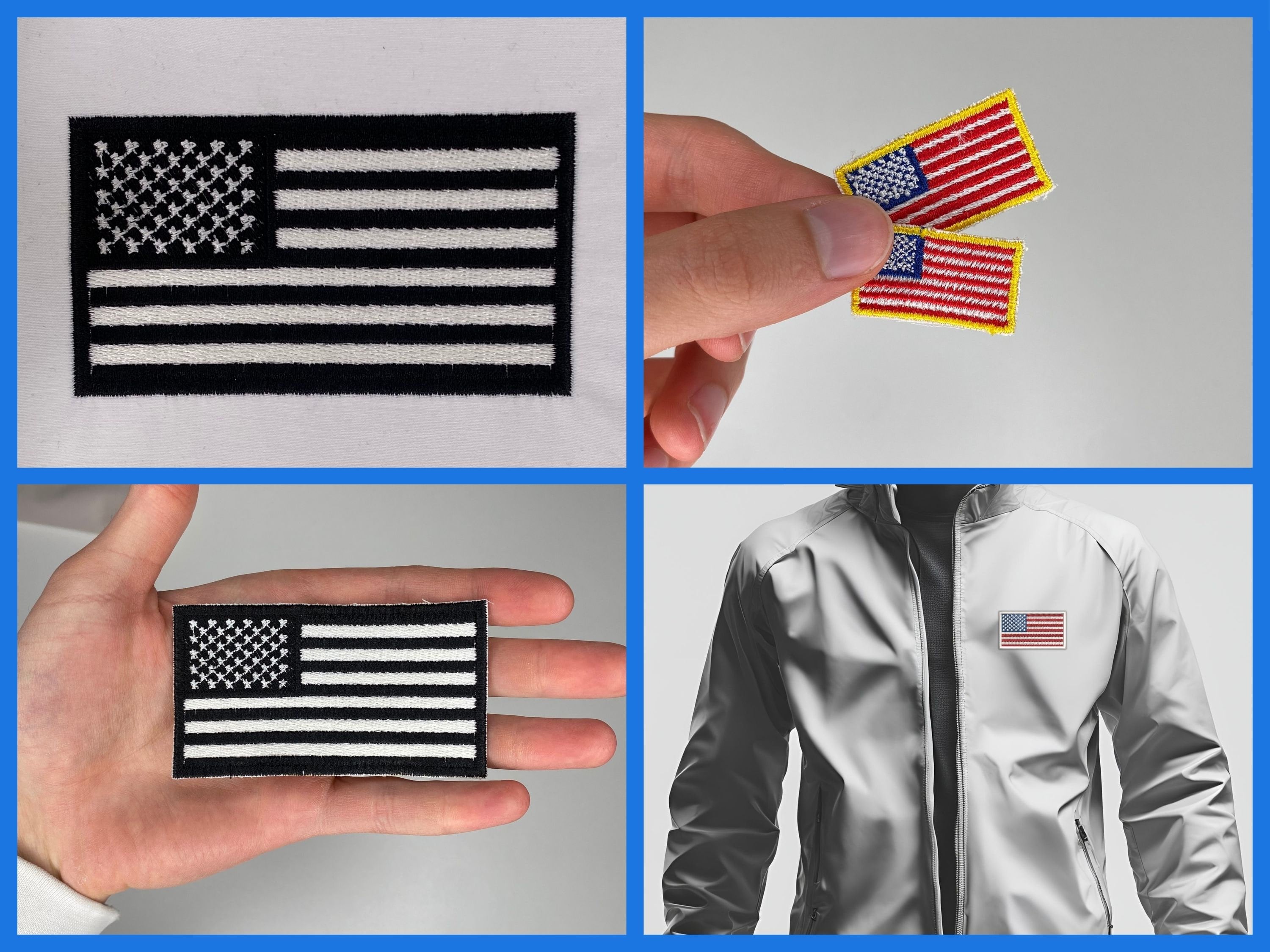 USA Flag Embroidery Design, Digital Machine Embroidery Files, American ...