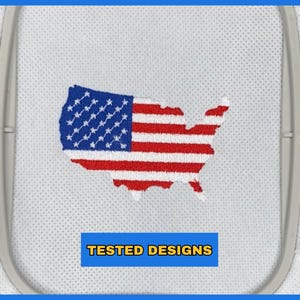 USA Map Embroidery Design, Digital Machine Embroidery Files, American ...