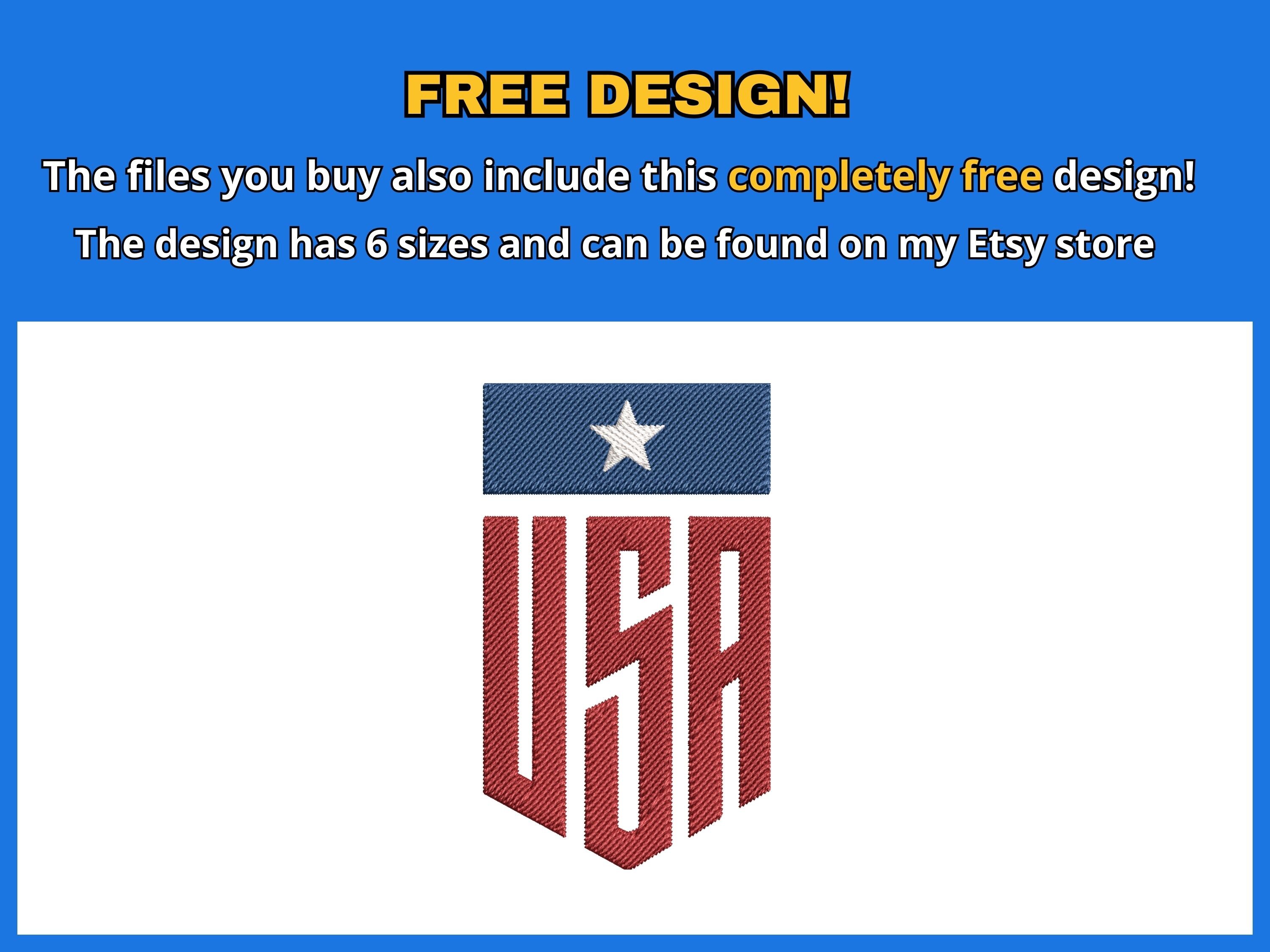 USA Map Embroidery Design, Digital Machine Embroidery Files, American ...