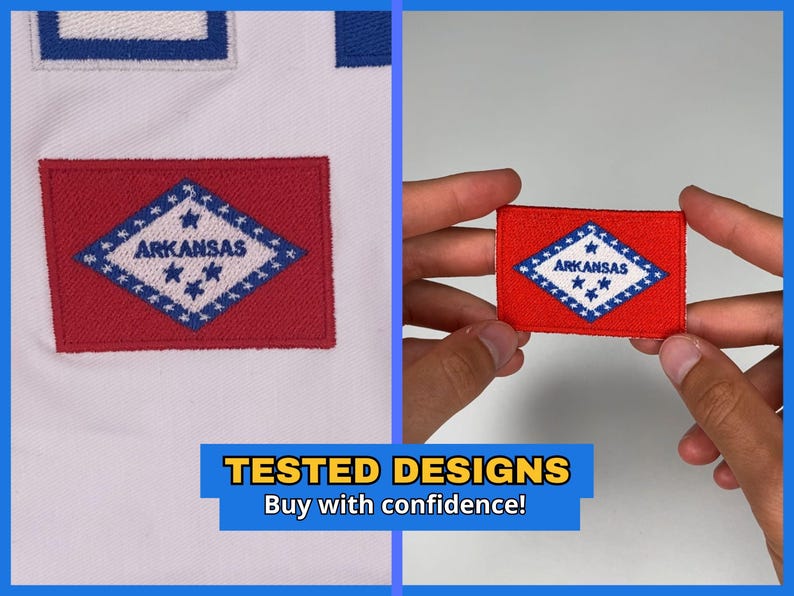 Arkansas Flag Embroidery Design, Digital Machine Embroidery Files, USA ...