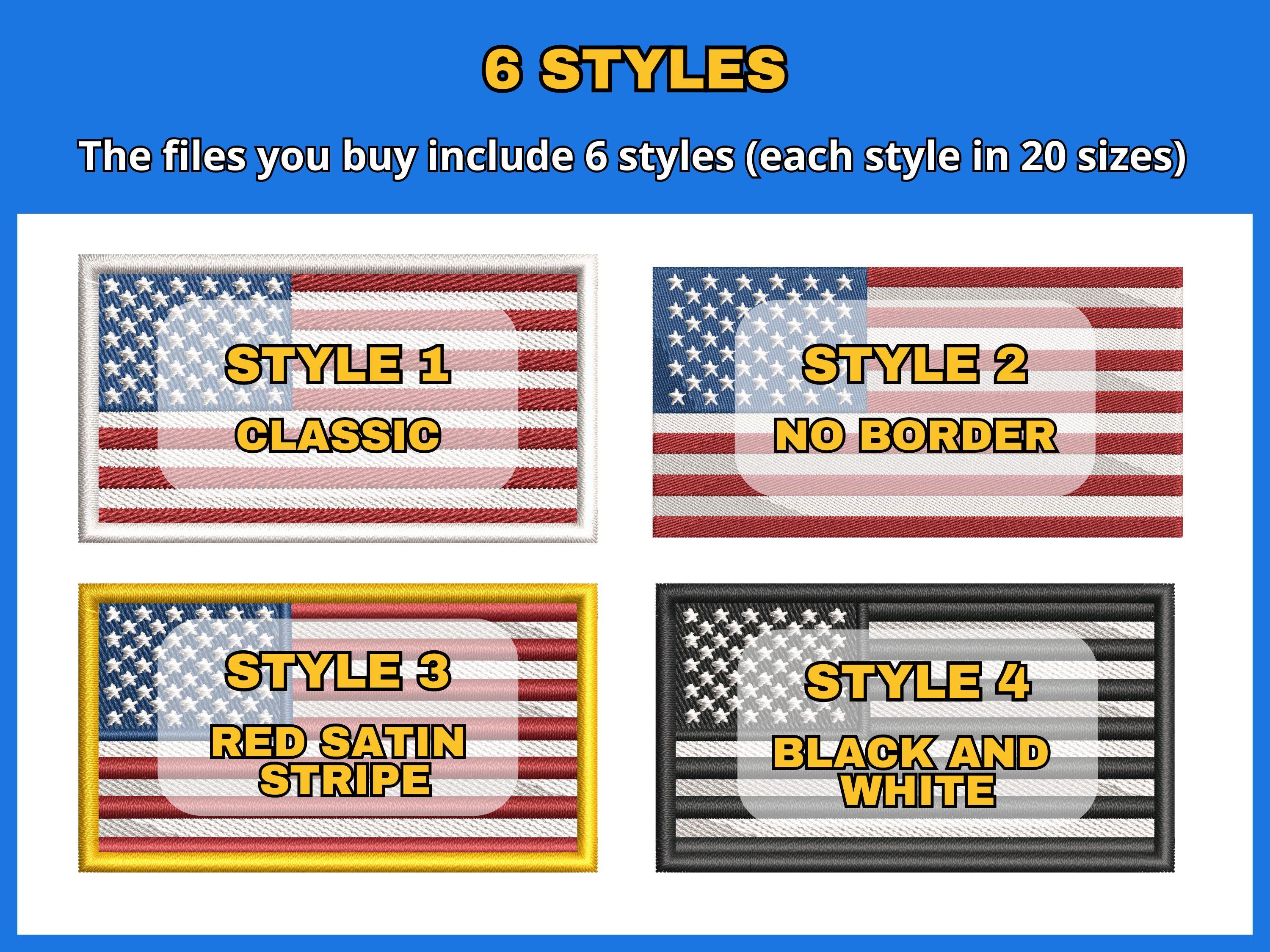 USA Flag Embroidery Design, Digital Machine Embroidery Files, American ...