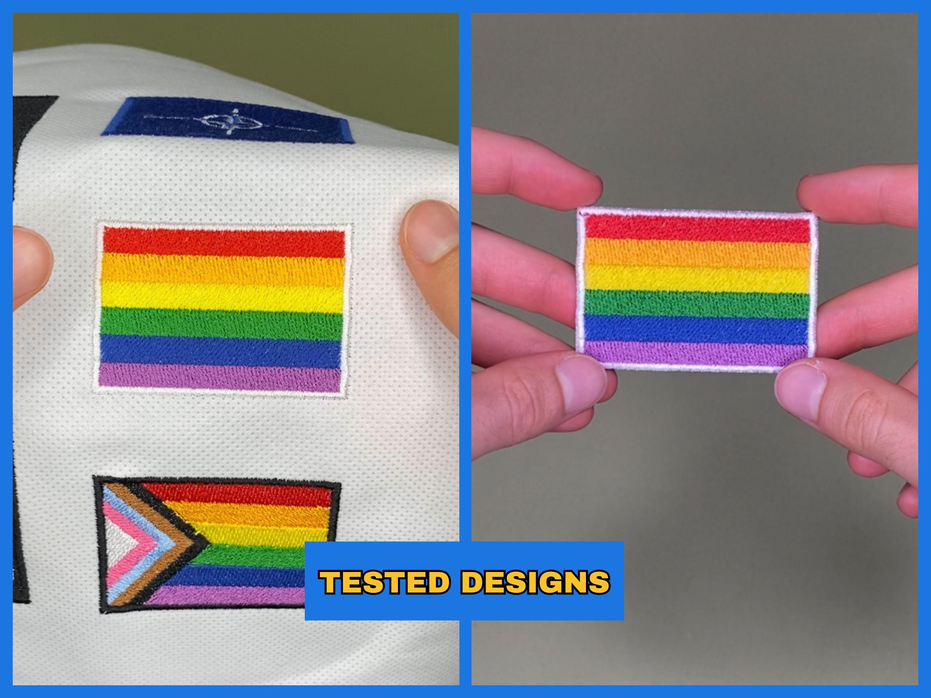 Pride Flag Embroidery Design, Digital Machine Embroidery Files, LGBT ...