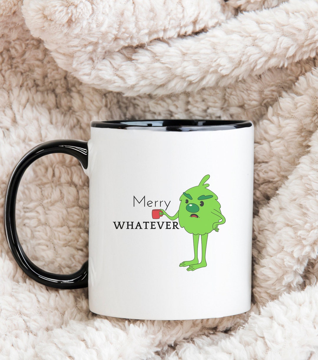 Merry Whatever Grinch Mug, Christmas Ceramic Mug, Ceramic Coffee Mug ...