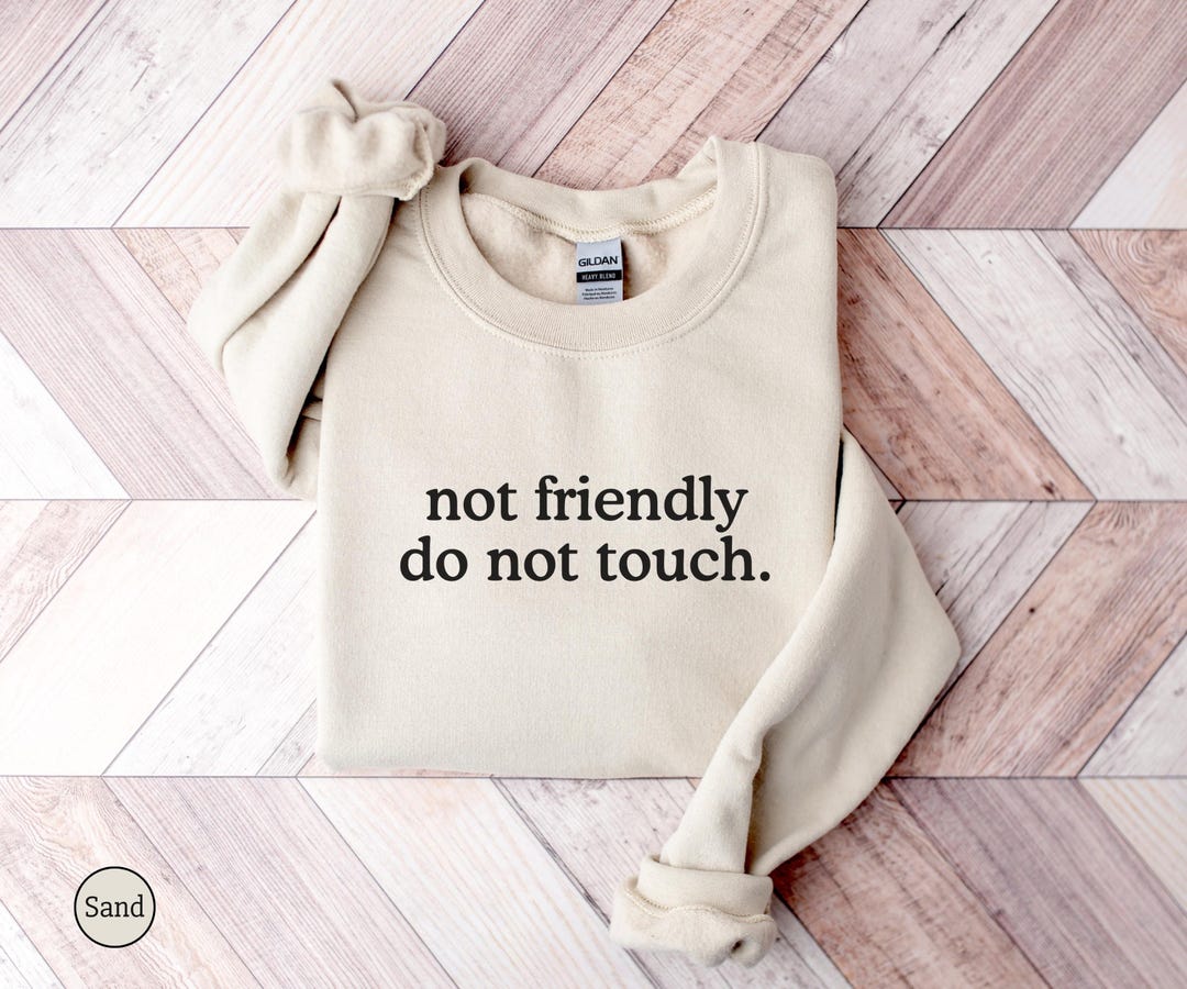 Not Friendly Do Not Touch Sweatshirt, Sarcastic Sweatshirt, Funny ...