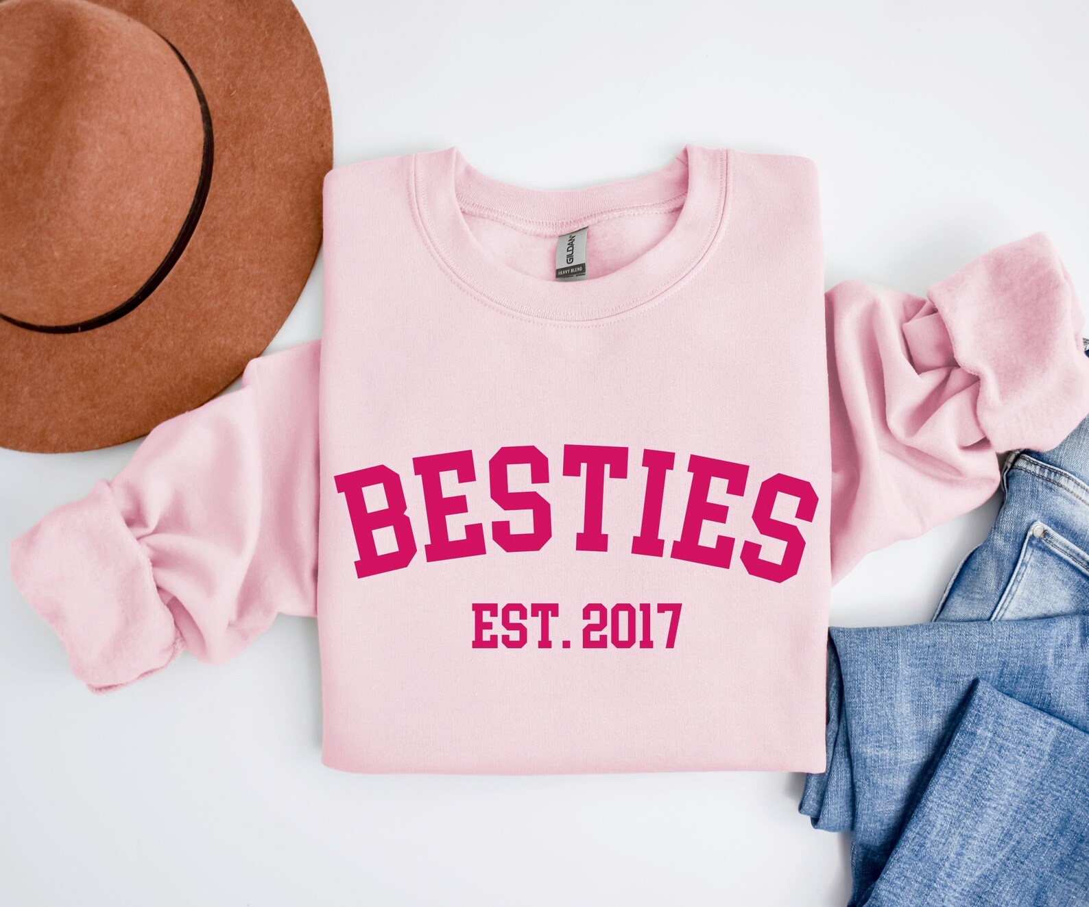 Custom Besties Sweatshirt, Personalized Best Friend Shirt, Best Friend ...