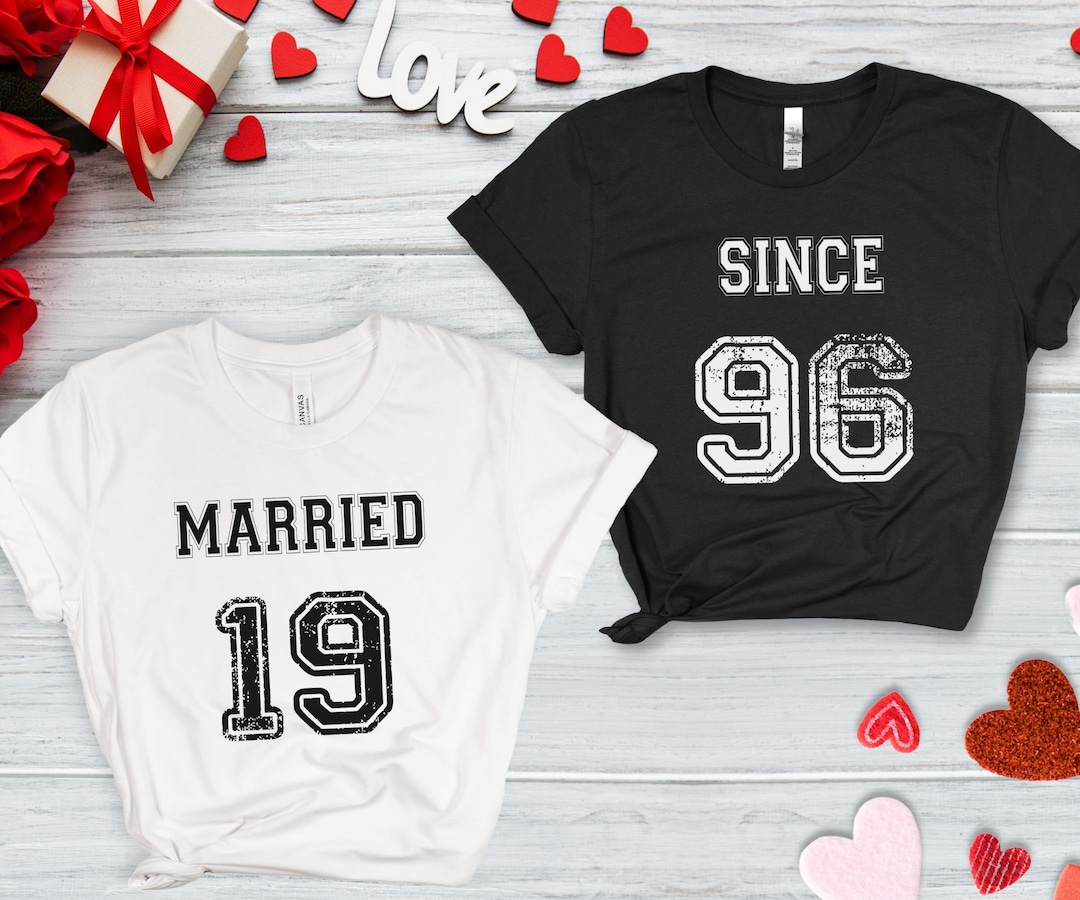 Married Since Shirts, Custom Anniversary Shirts, Anniversary Date ...