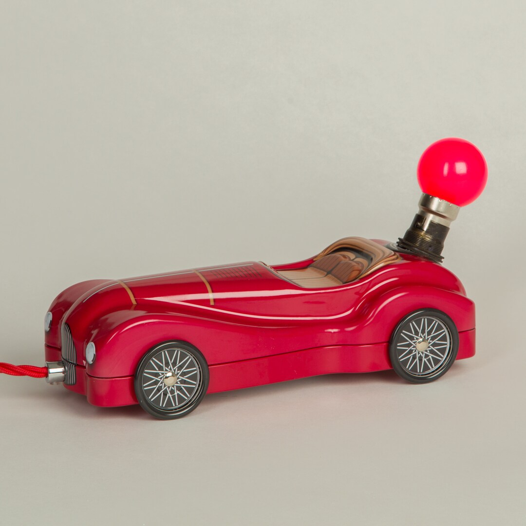 Vintage-style Red Sports Car Table Lamp - Etsy