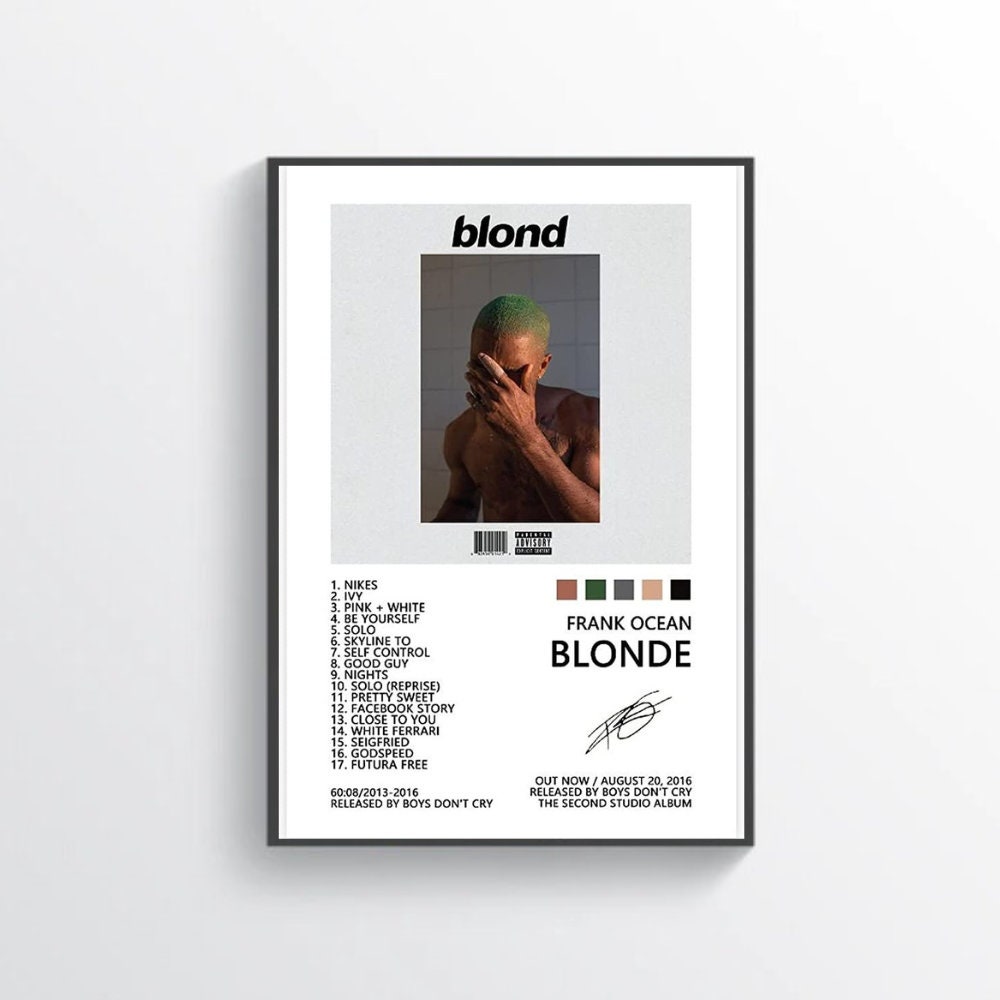 Blond Albums Digital Posters Digital Album Art Poster - Etsy