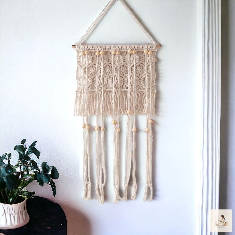 Macrame Hanging Book Holder,macrame Photo Hanger,hanging Book Shelf ...