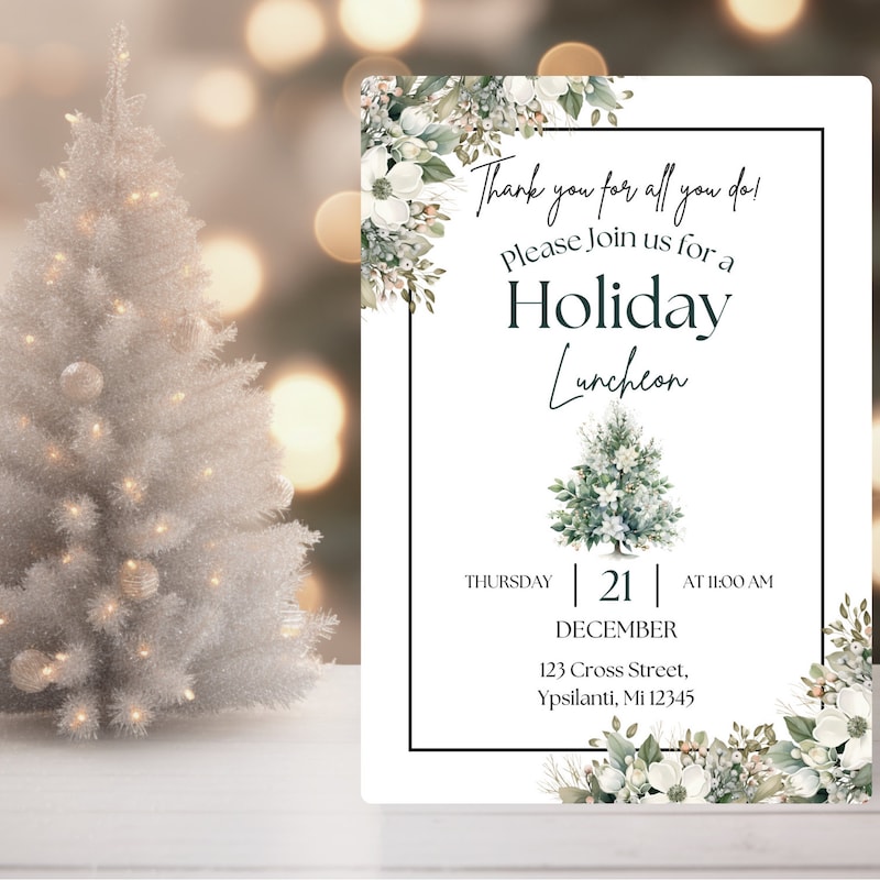 Office Christmas Luncheon Invitation - Etsy