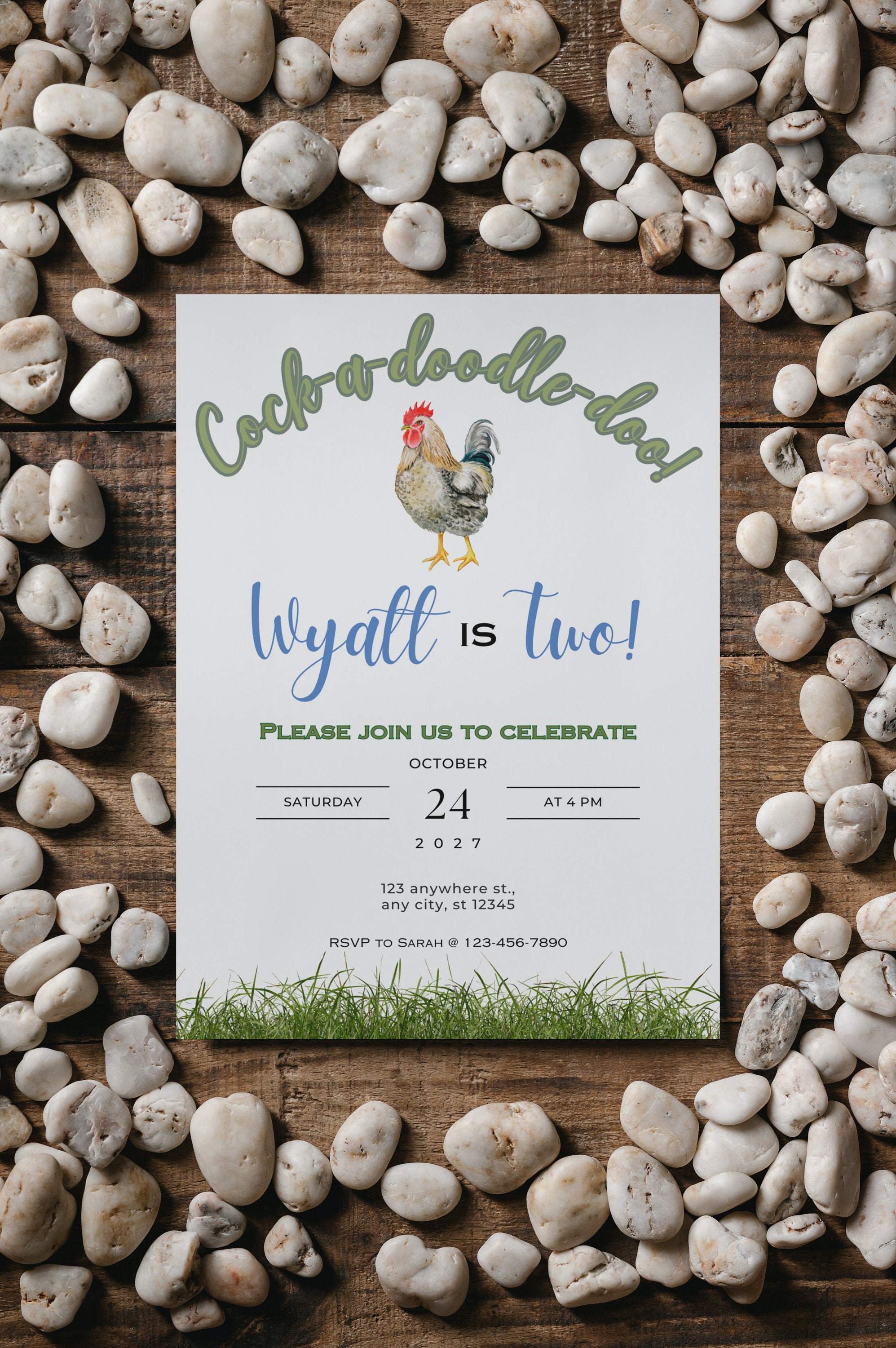 Farm Animal Birthday Invitation Digital Children's Invitation Farm ...