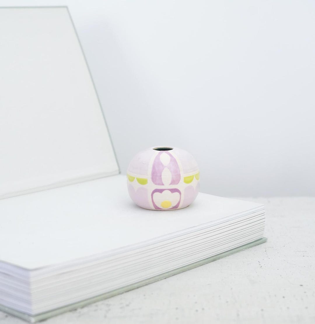 Handmade Ceramic Mini Flower Frog: Lilac Pottery Ikebana Vase - Etsy