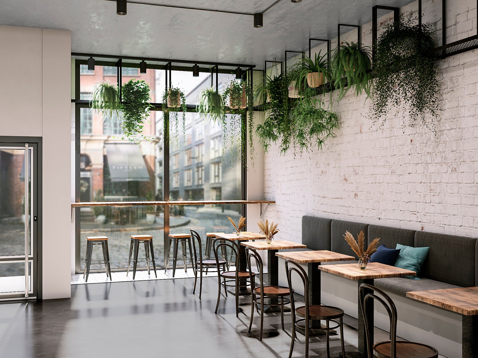 Coffee Interior, Rendering of the Interior of the Cafe, Poster Interior ...