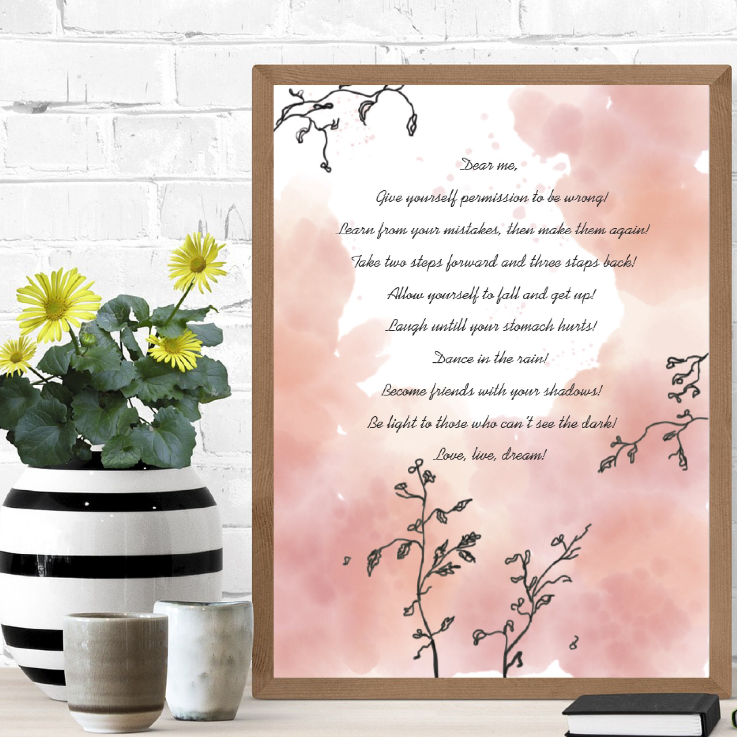 Self Compassion Poster, Self Love Wall Art, Printable Self Love Poster ...