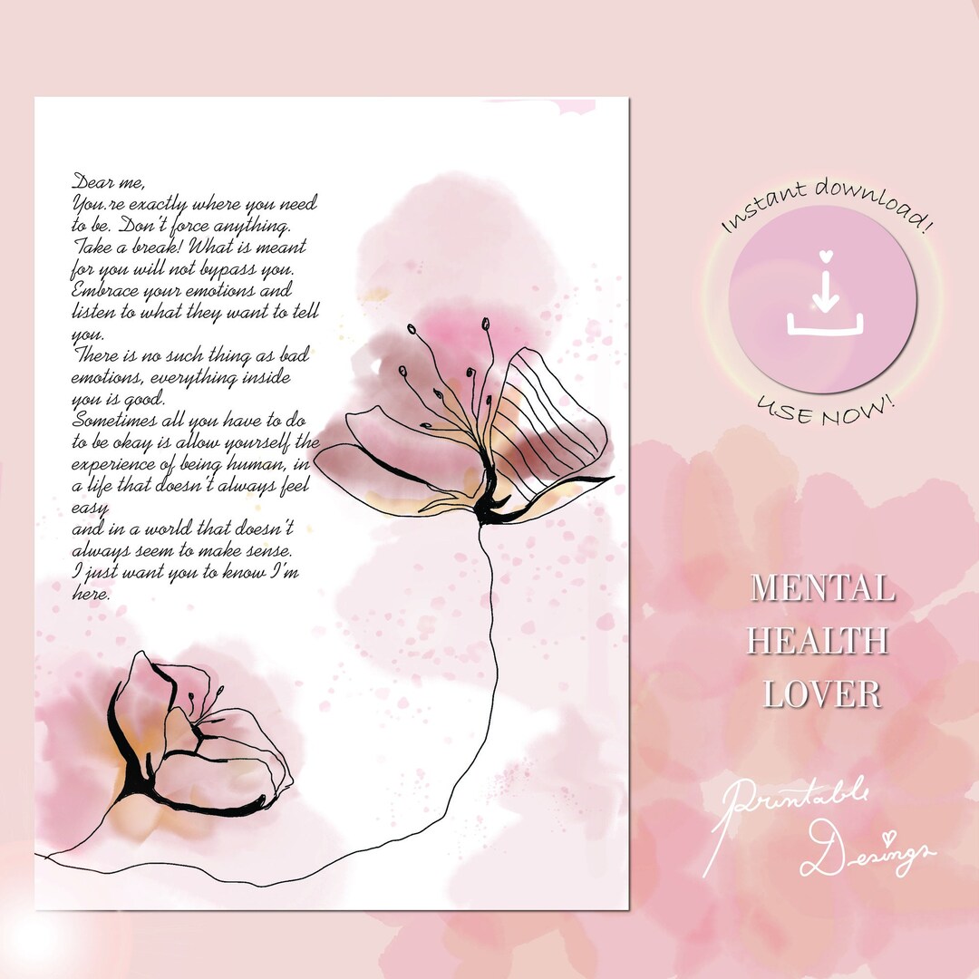 Self Love Therapy Office Decor Printable Art Self Healing Self ...