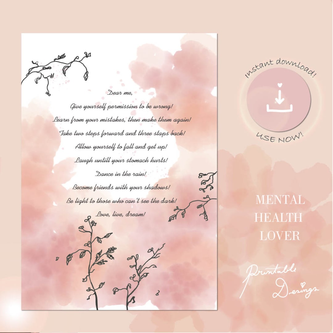 Self Compassion Poster, Self Love Wall Art, Printable Self Love Poster ...