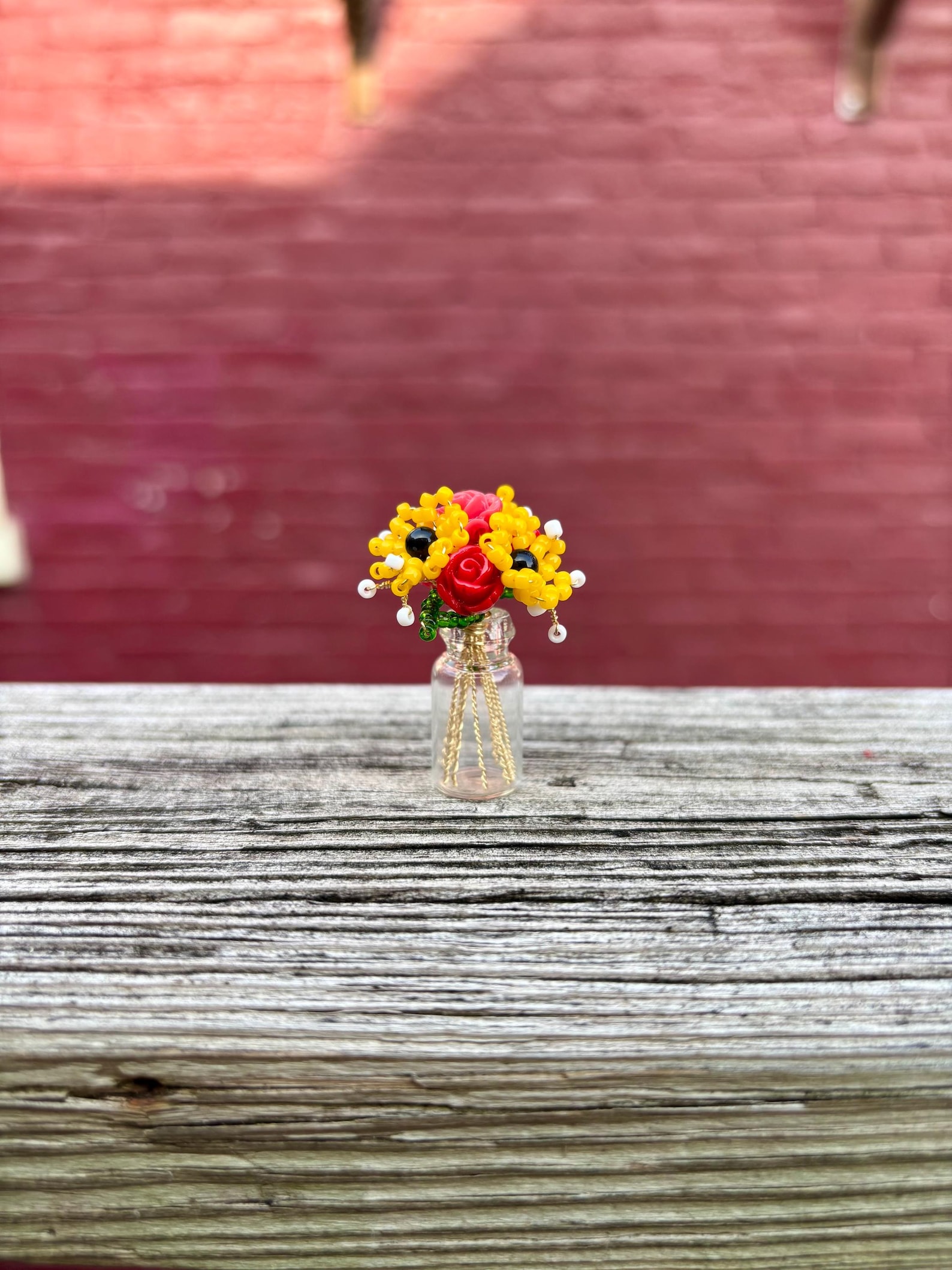 Miniature Beaded Flower Bouquets - Etsy