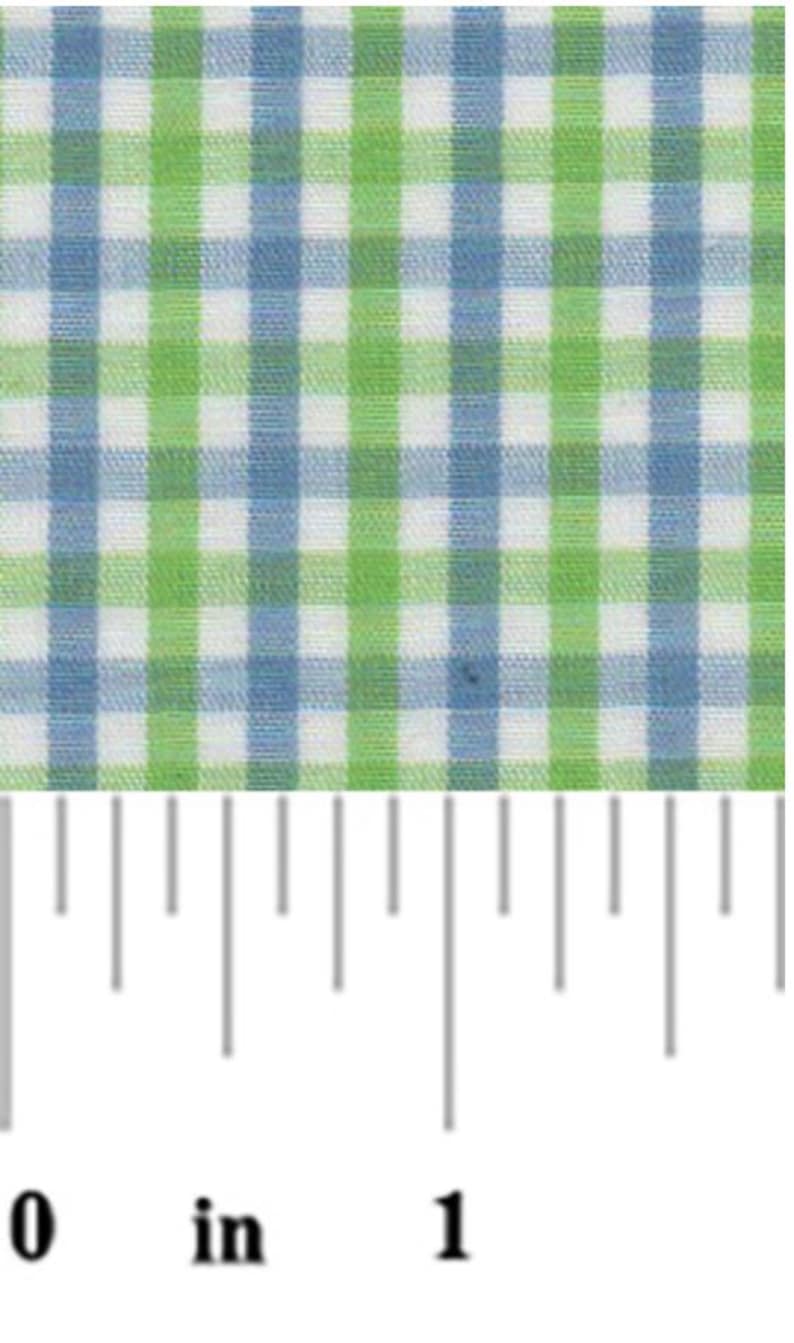 Blue and Green Check Fabric, Fabric Finders, 1/2 Yard Increments - Etsy