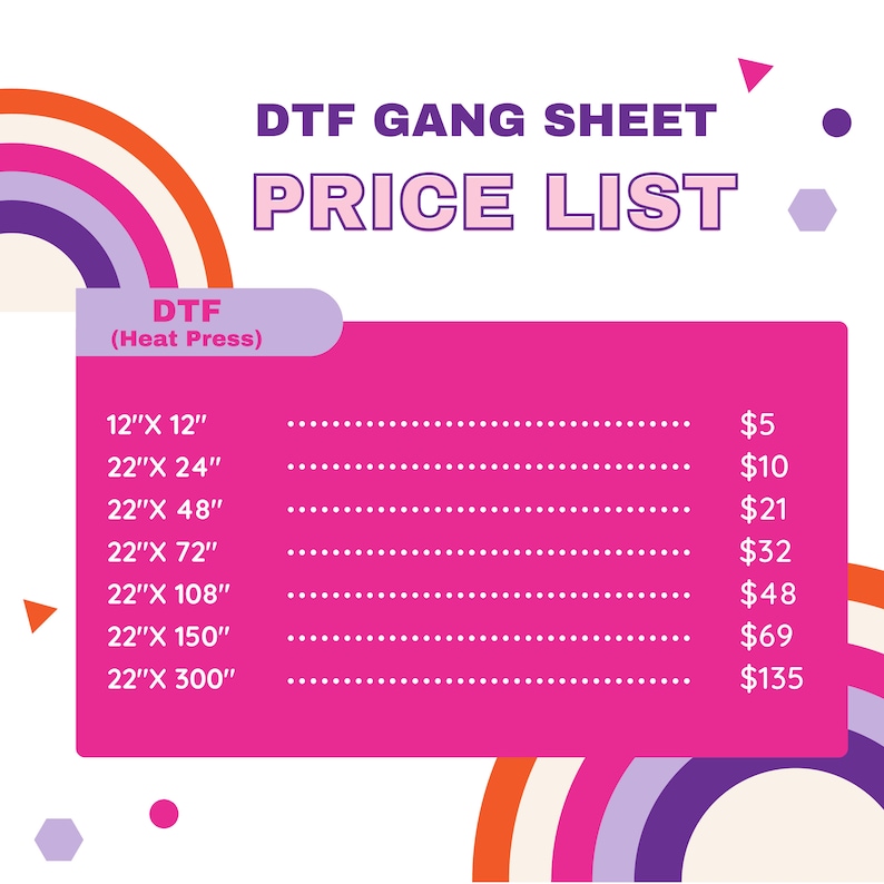 Custom DTF Gang Sheet. DTF Transfers Ready to Heat Press at Wholesale ...