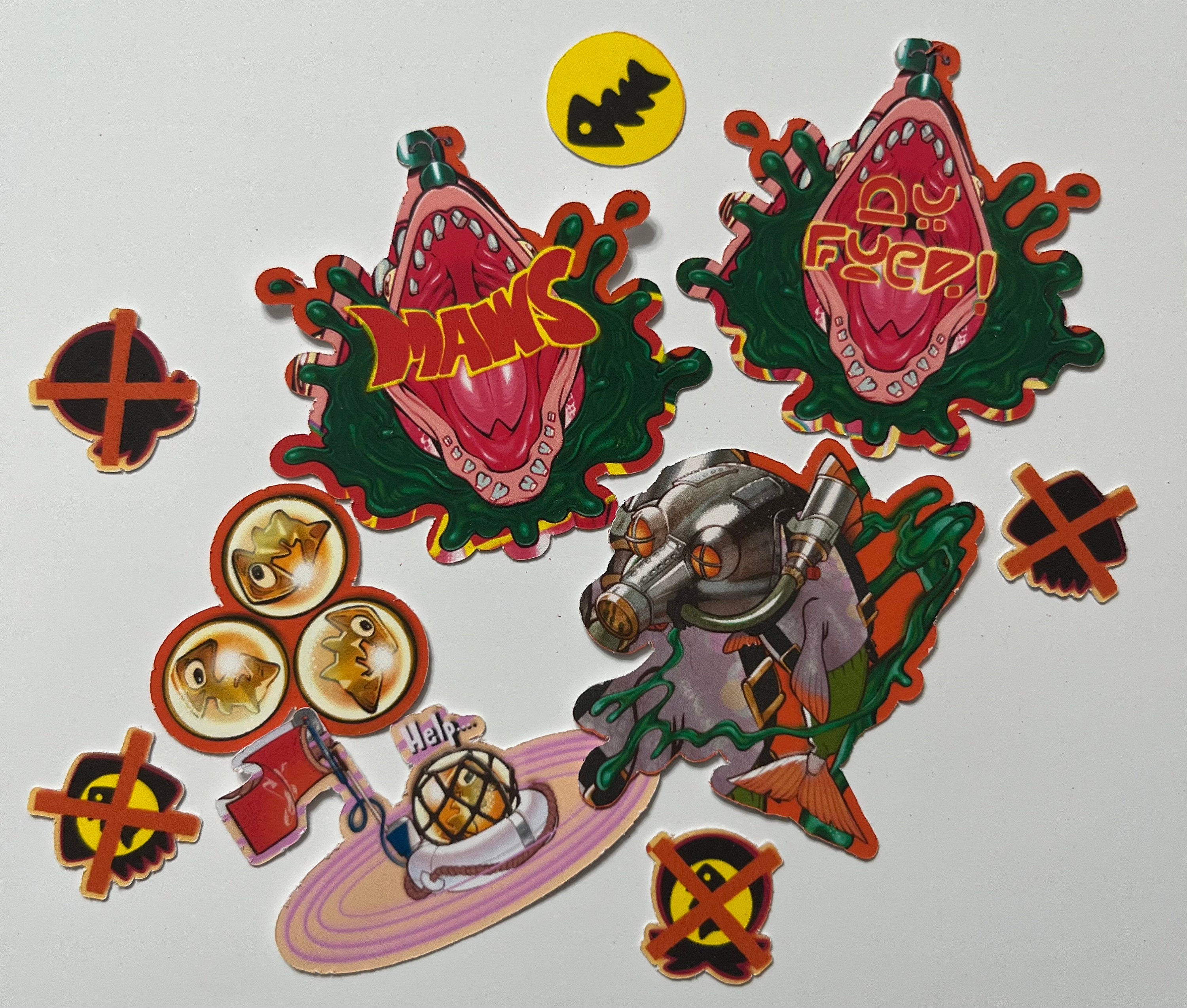 STICKERS || SALMON RUNNING (laminated) - Etsy