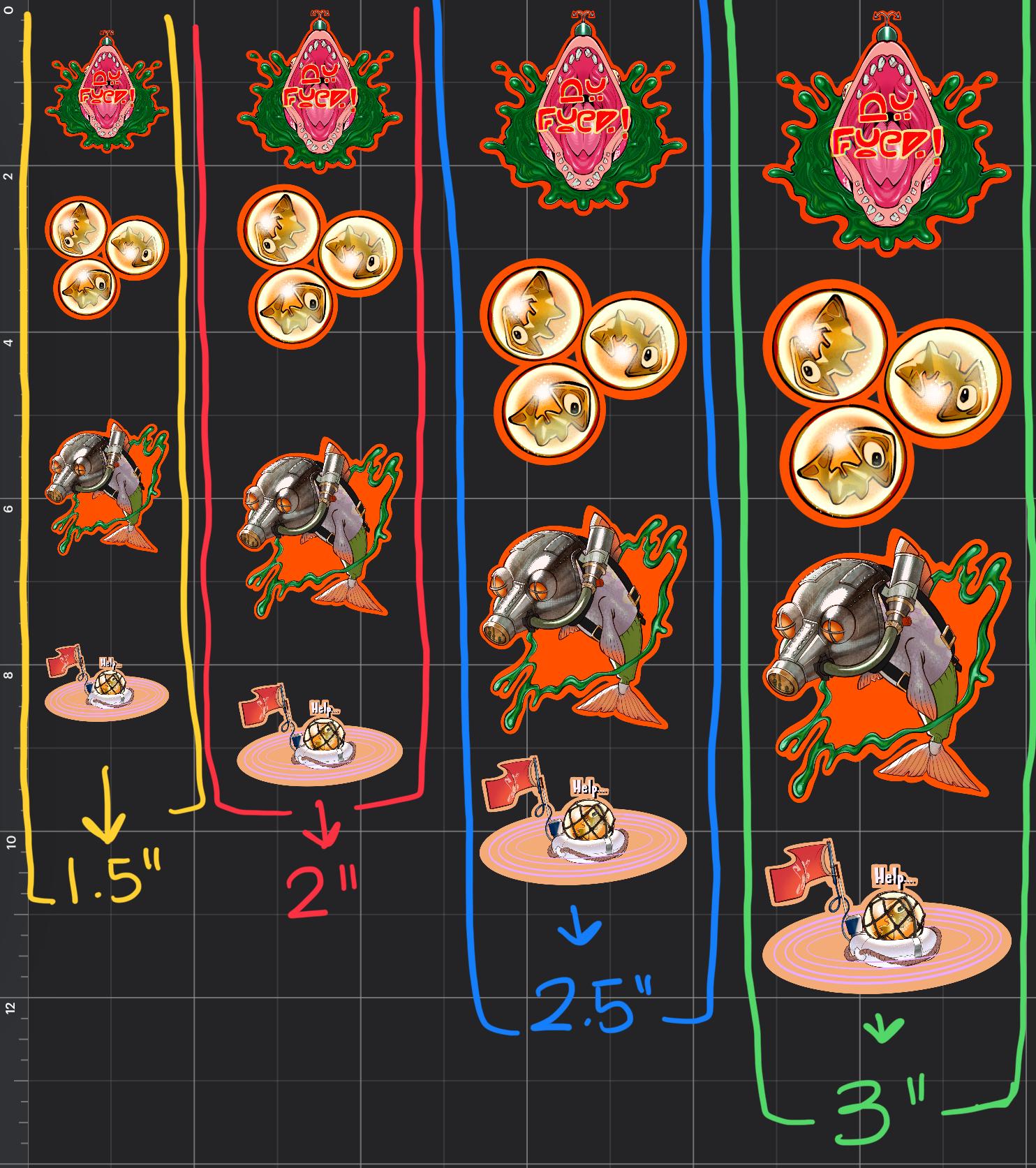 STICKERS || SALMON RUNNING (laminated) - Etsy