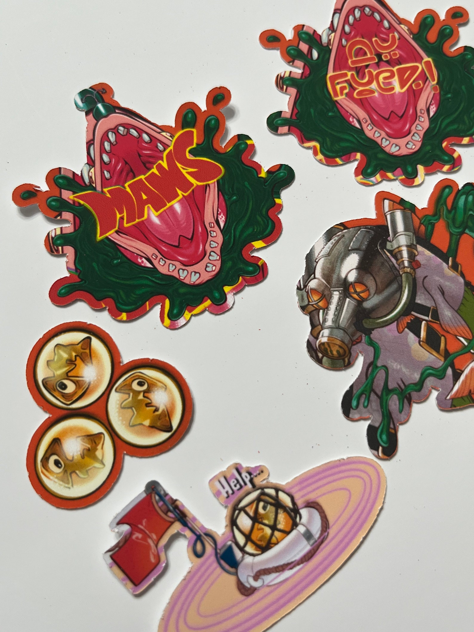 STICKERS || SALMON RUNNING (laminated) - Etsy