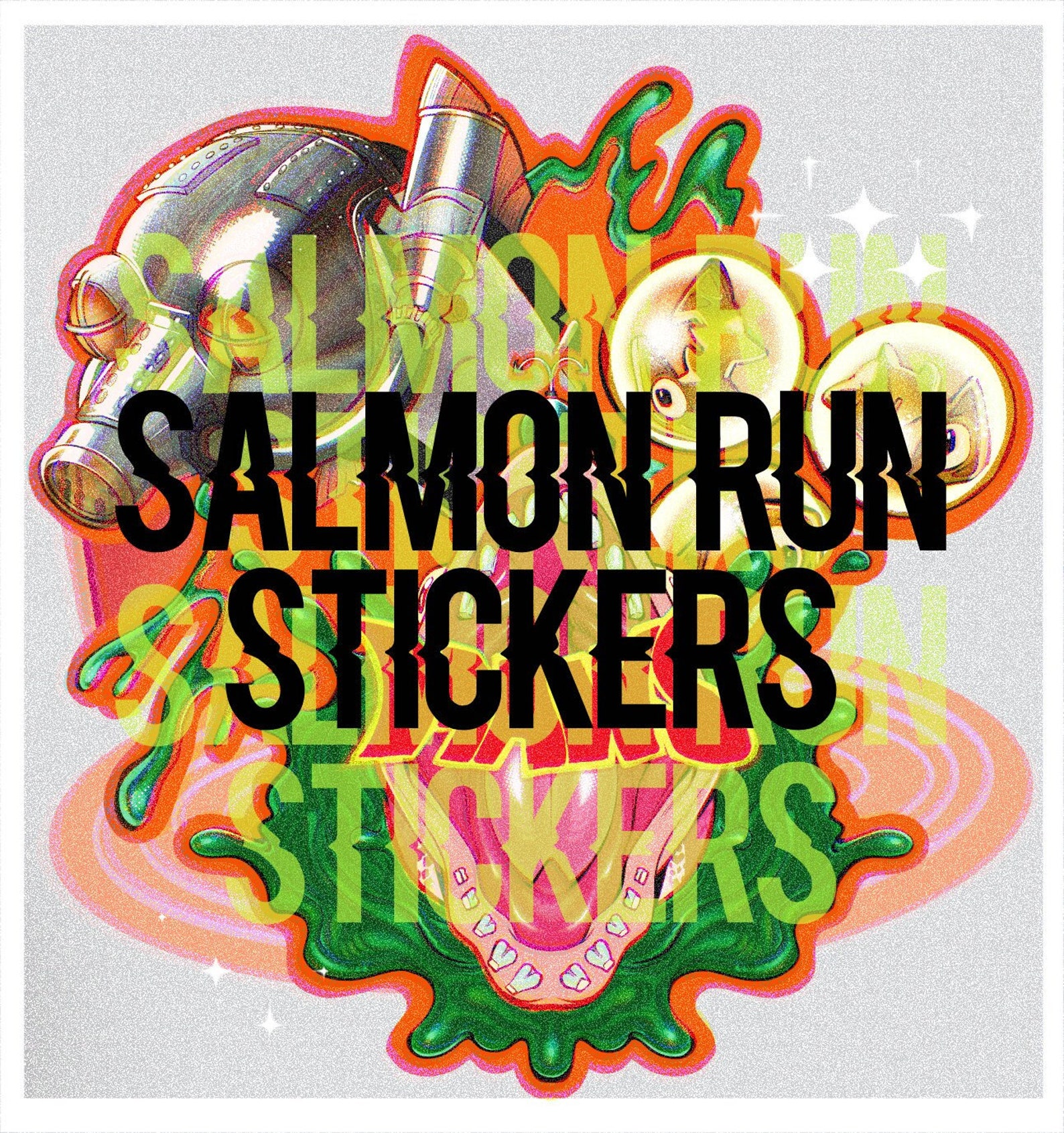 STICKERS || SALMON RUNNING (laminated) - Etsy