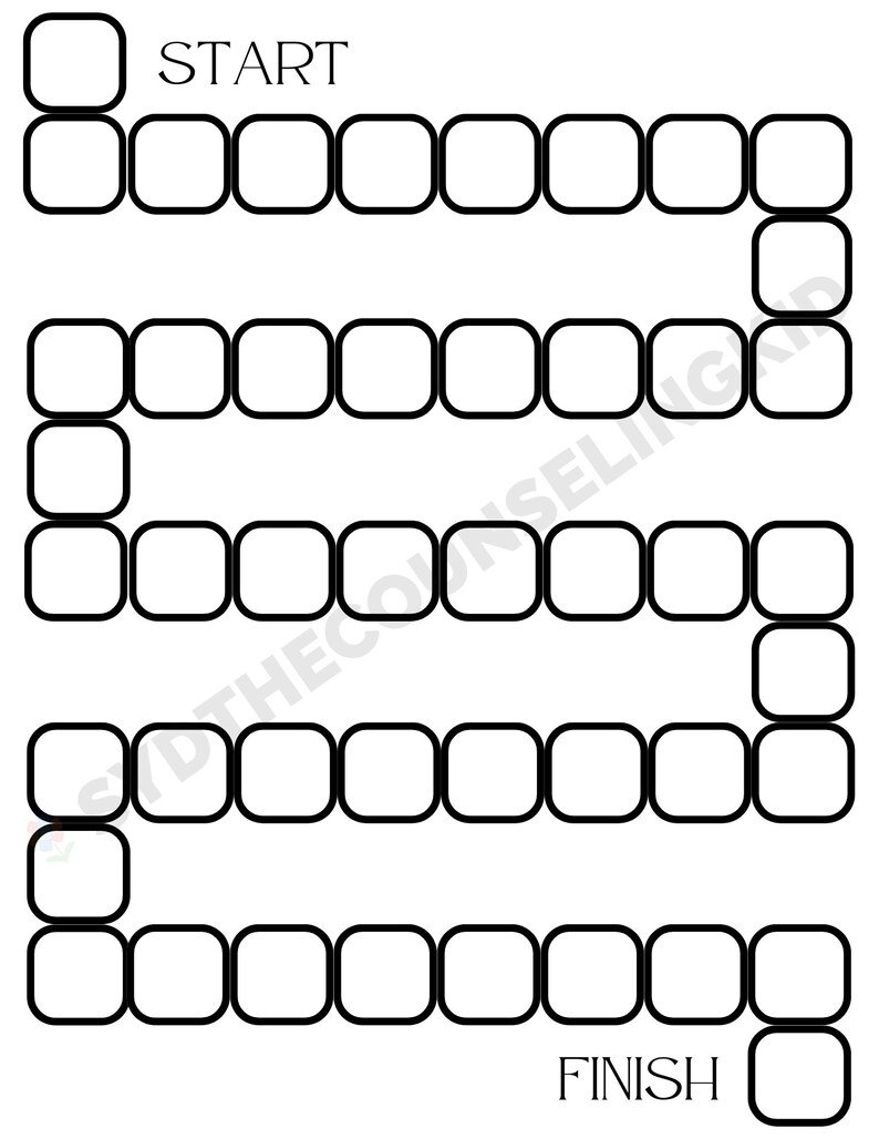 Simple Board Game Template(s) for Group Therapy Questions - Etsy