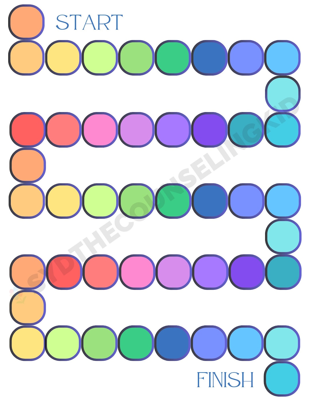 Simple Board Game Template(s) for Group Therapy Questions - Etsy