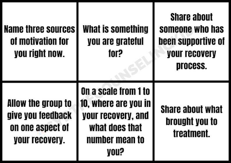 Recovery Board Game (with Discussion Cards) - Etsy