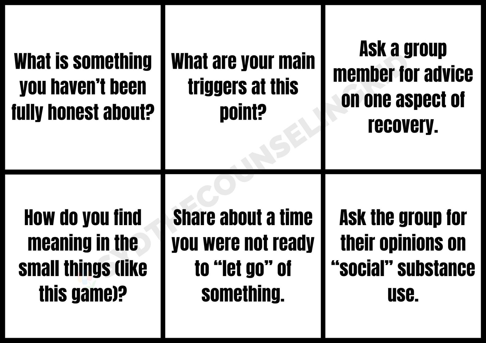 Recovery Board Game (with Discussion Cards) - Etsy