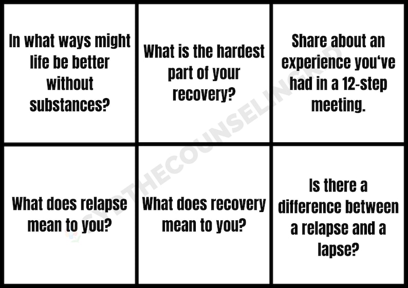 Recovery Board Game (with Discussion Cards) - Etsy