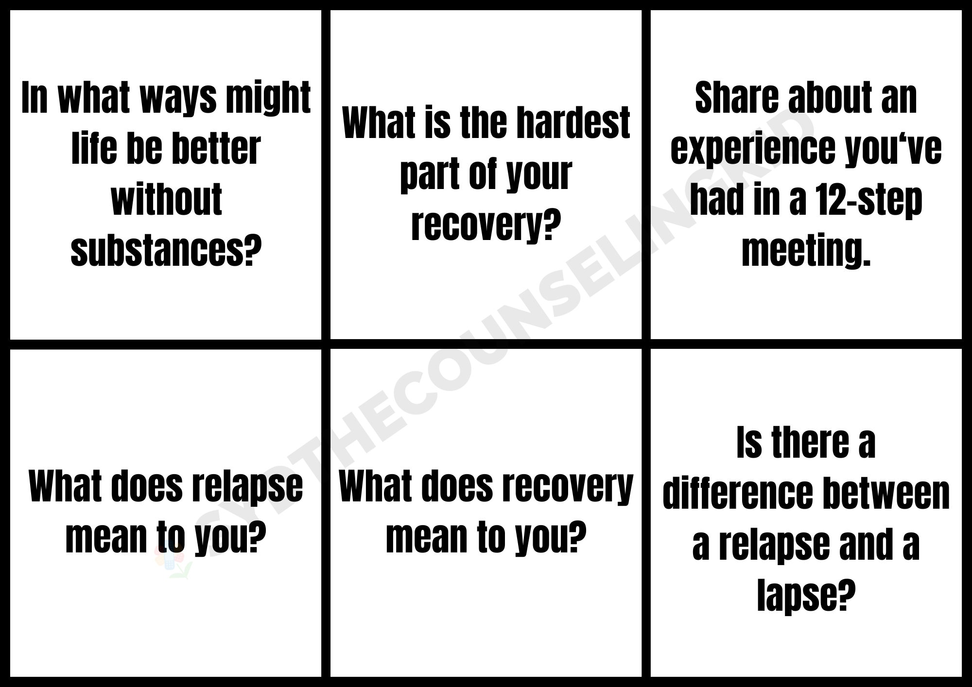 Recovery Board Game (with Discussion Cards) - Etsy