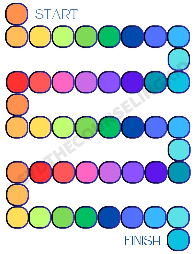 Simple Board Game Template(s) for Group Therapy Questions - Etsy