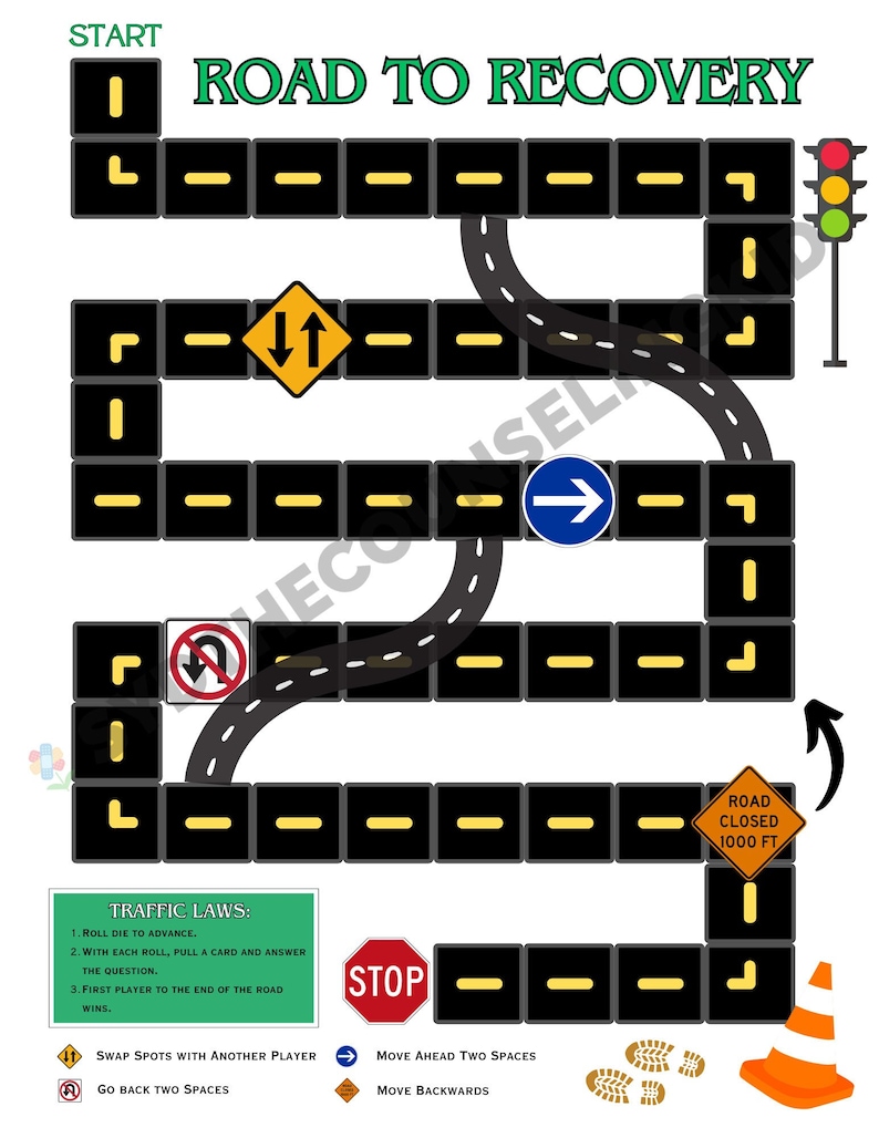 Recovery Board Game (with Discussion Cards) - Etsy