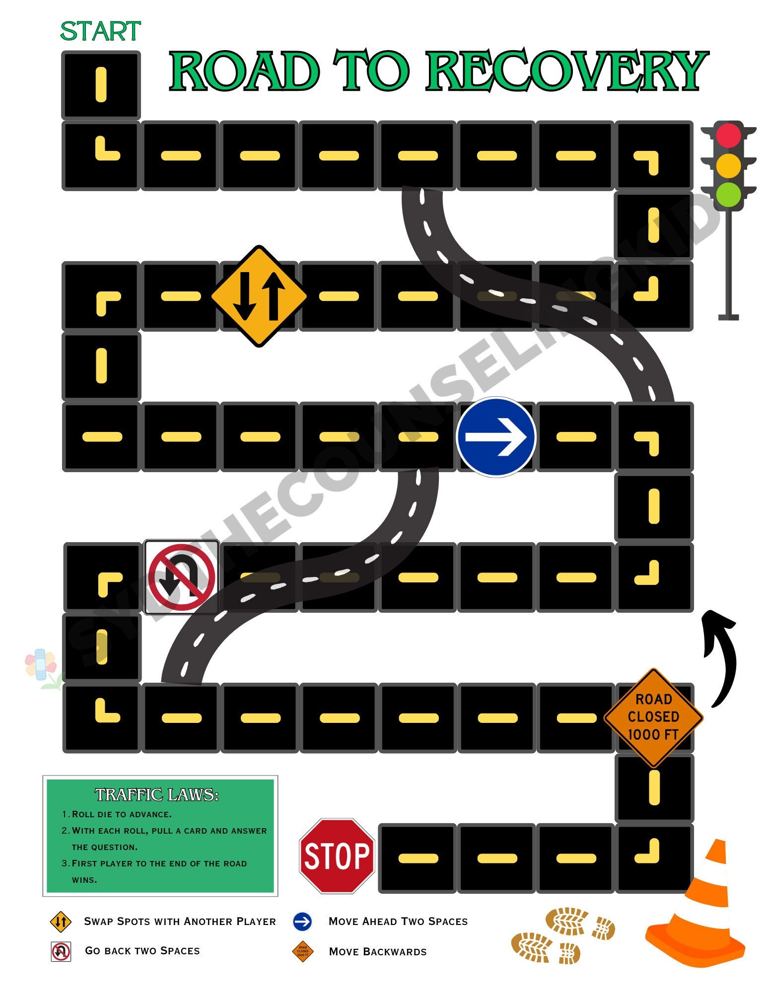 Recovery Board Game (with Discussion Cards) - Etsy