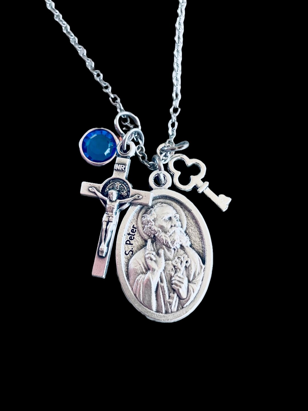 Saint Peter and the Keys to Heaven Saint Peter Medal Necklace Custom ...