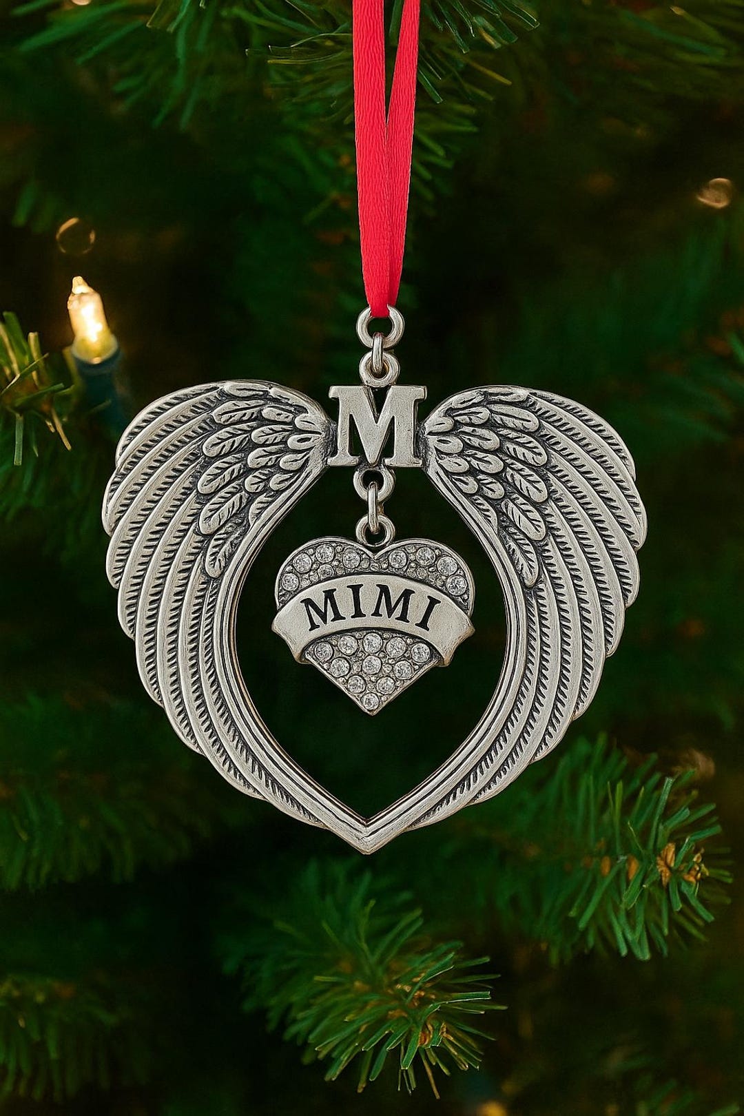 Mimi Memorial Ornament | Personalized Angel Wings Keepsake - Etsy