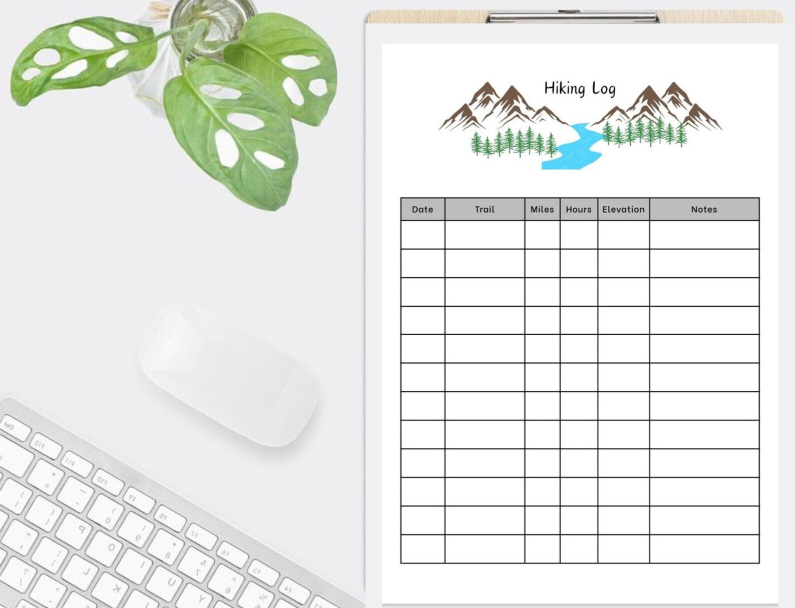 Printable Hike Tracker - Day Hike Log - Nature Hike Log - Printable Day ...