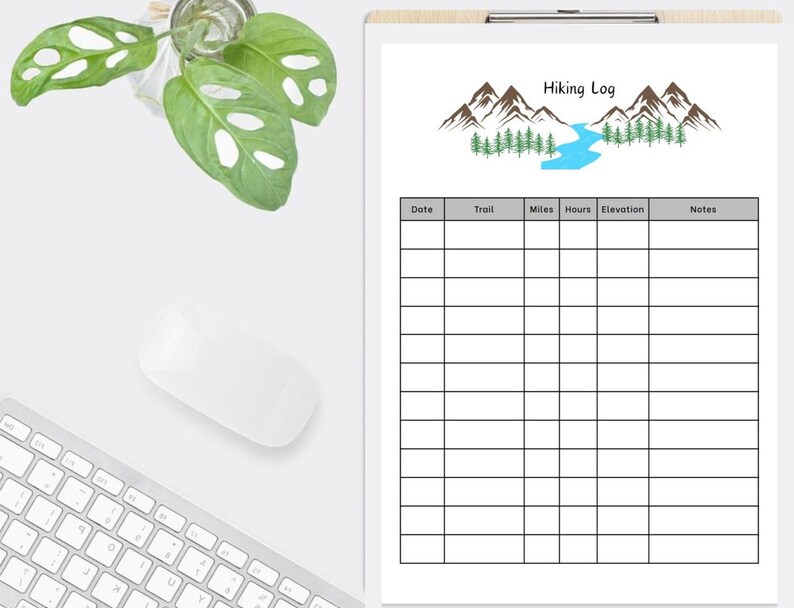 Printable Hike Tracker - Day Hike Log - Nature Hike Log - Printable Day ...