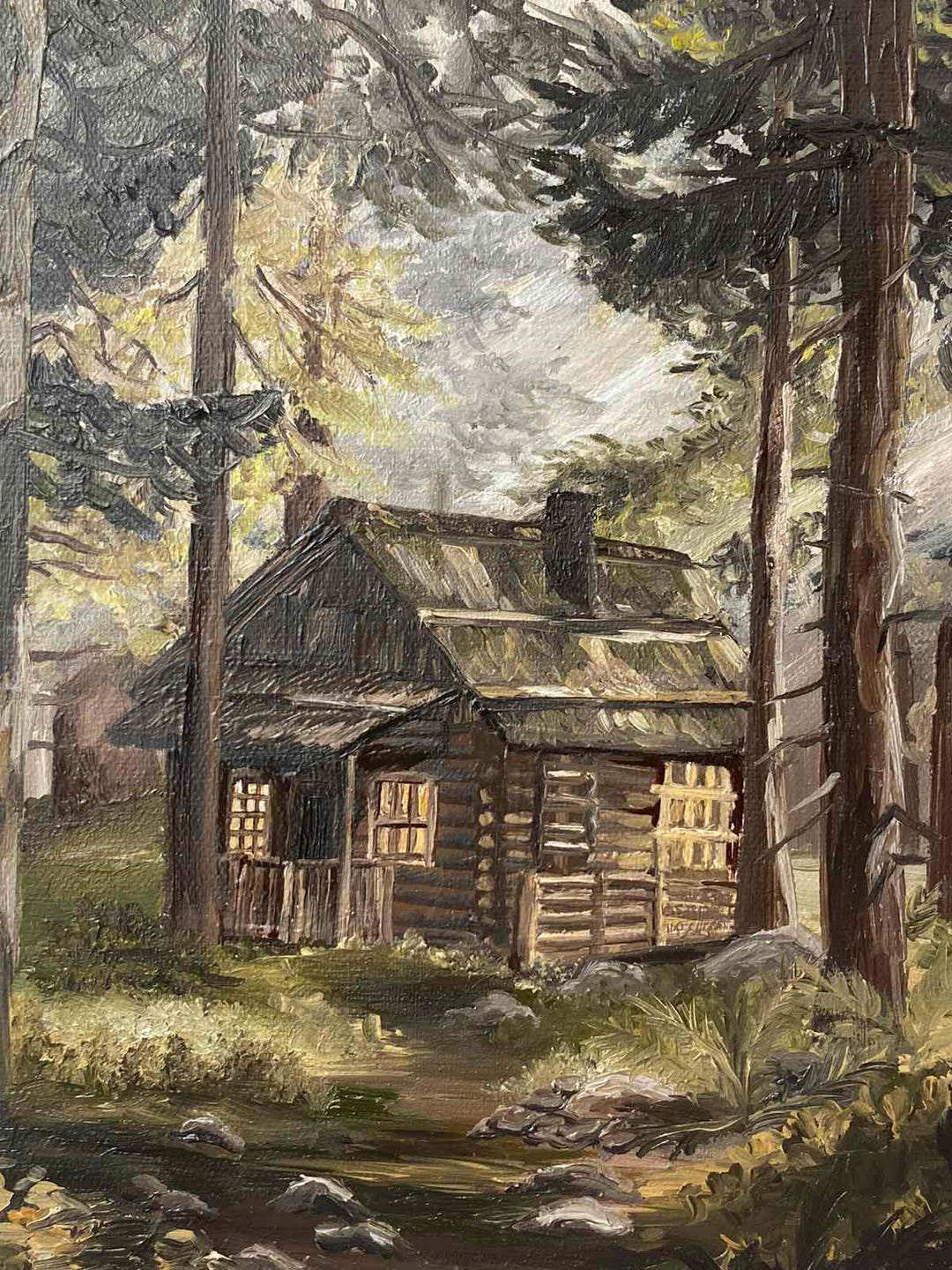 PAINTING TO ORDER, Painting, Oil Painting, Forest, House, Small ...