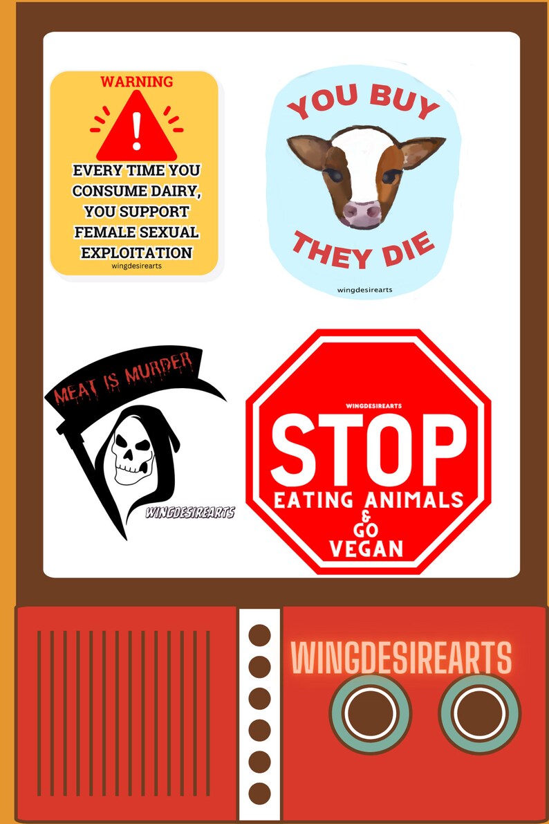 Vegan Sticker Sheets - Etsy