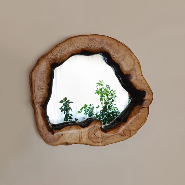 Live Edge Wall Mirror - Etsy