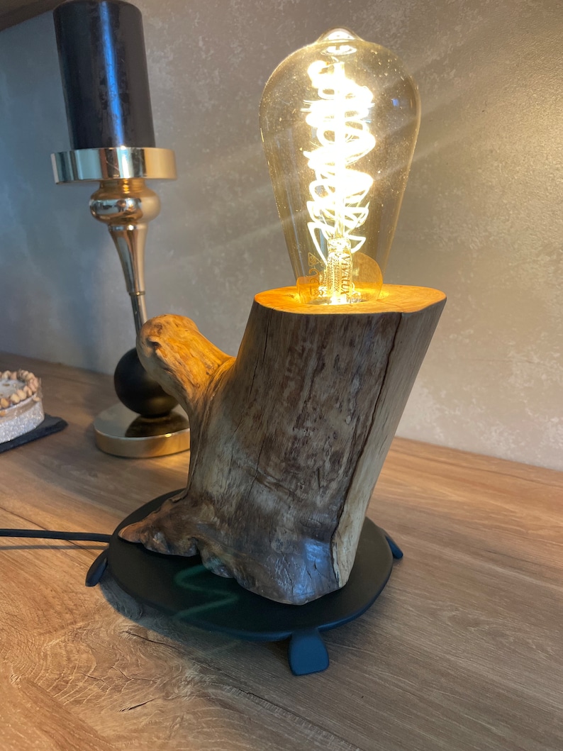 Desk Lamp, Wooden Bedside Lamp, Log Lamp, Table Lamp, Driftwood Lamp - Etsy